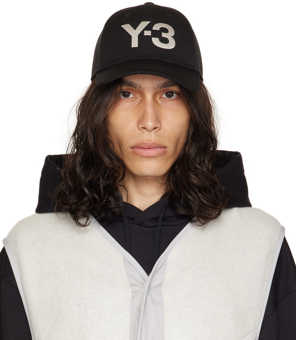Y-3 Black Embroidered Cap Y-3