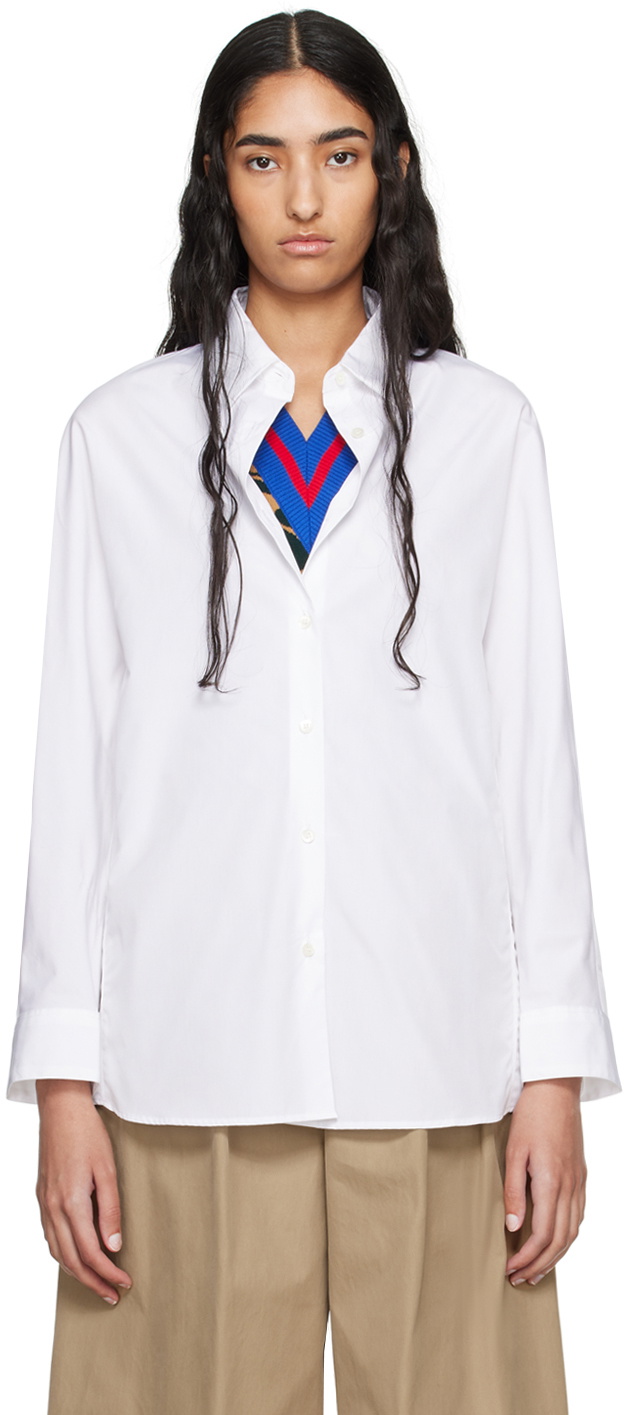 Dries Van Noten White Cocoon Shirt Dries Van Noten