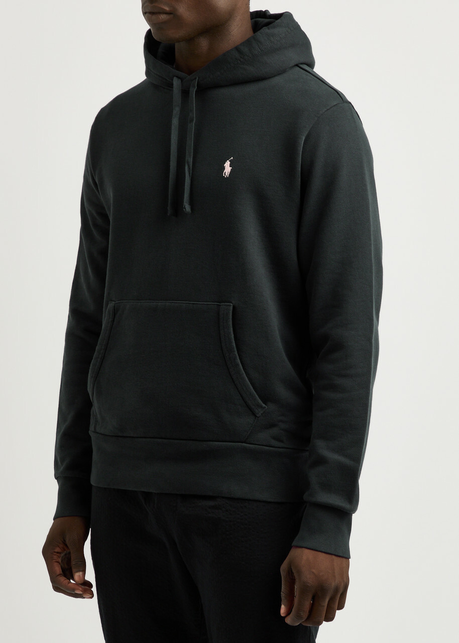Polo Ralph Lauren Logo Hooded Cotton Sweatshirt Black Polo Ralph Lauren