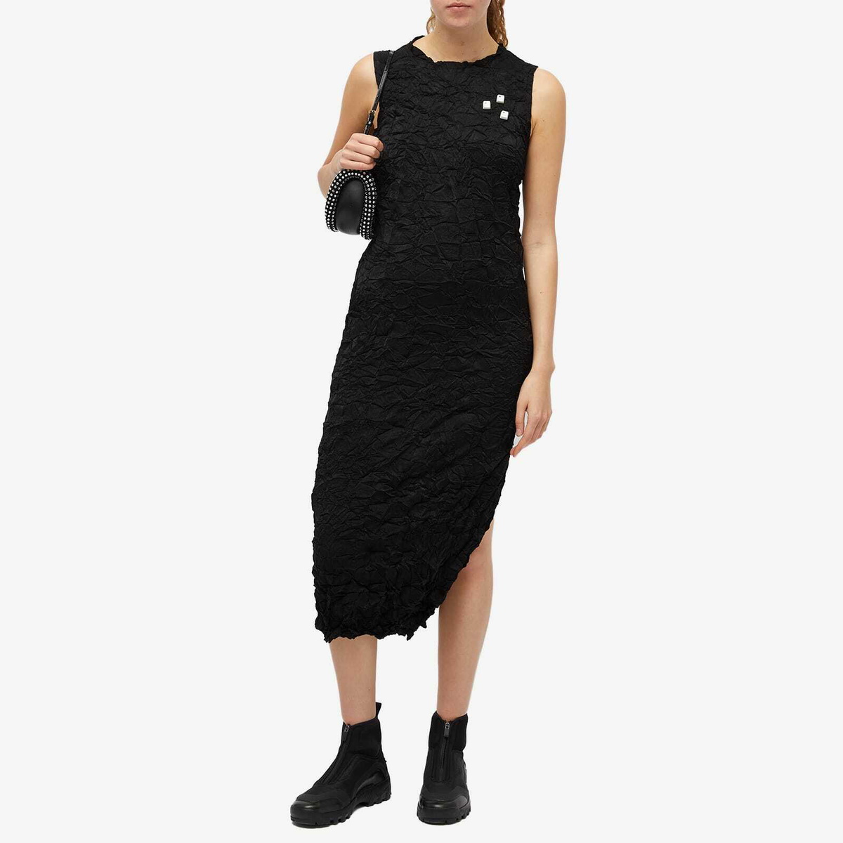 JW Anderson Women's Sleeveless High Split Keyboard Dress in Black JW ...