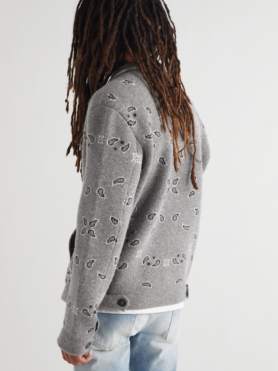 Alanui - The Pan-America Bandana Patchwork Wool-Blend Jacquard Jacket ...