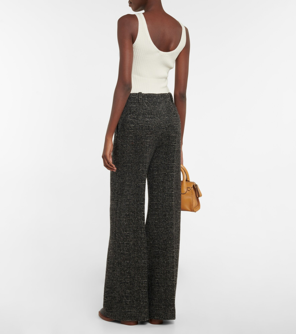 Chloe - Tweed wool-blend wide-leg pants Chloe