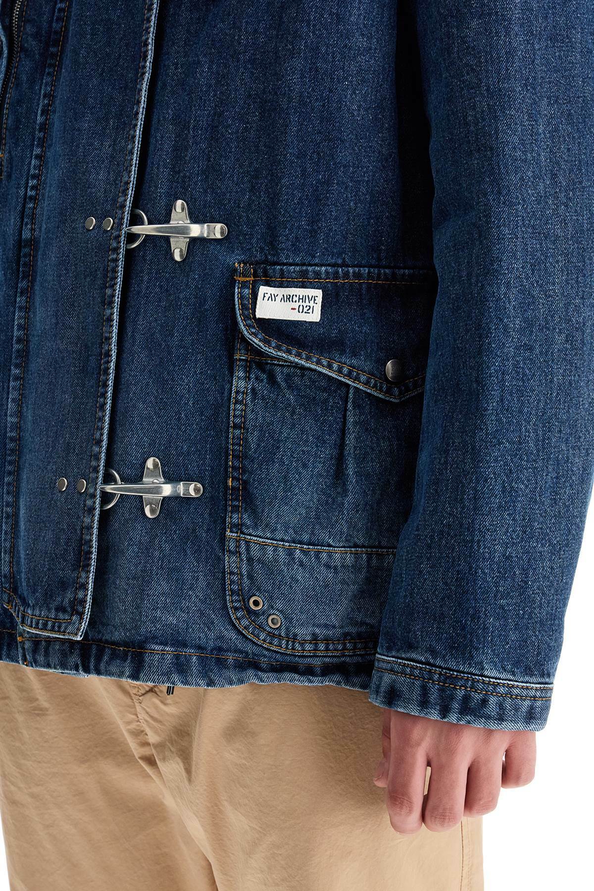 Fay Denim Jacket With 4 Hooks Fay