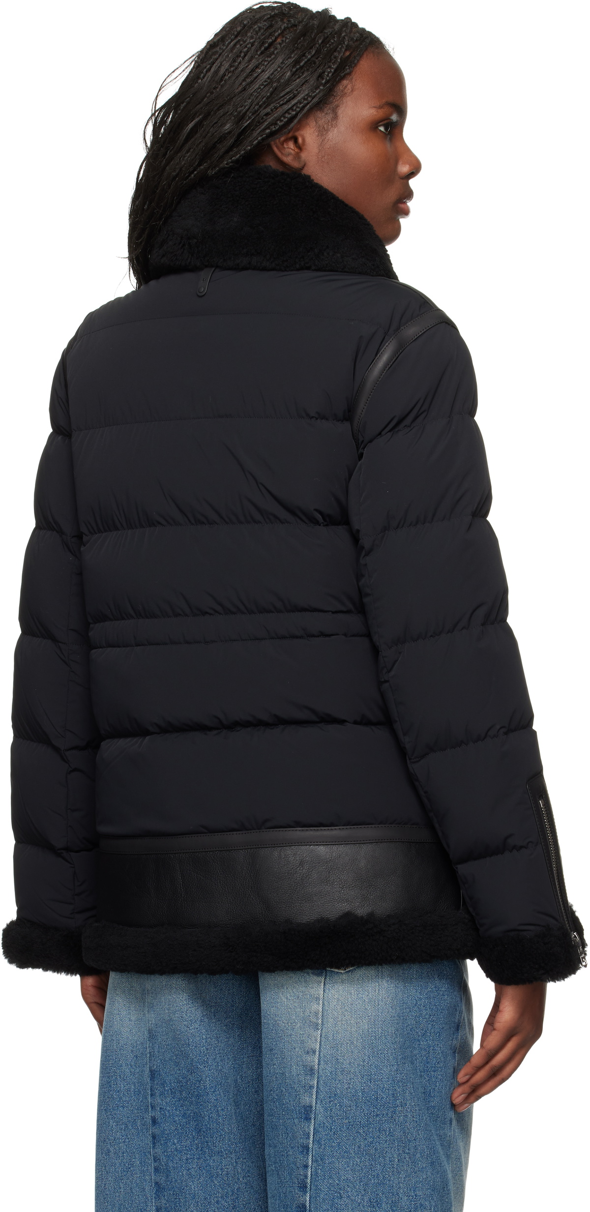 MACKAGE Black Vanna Down Shearling Jacket Mackage