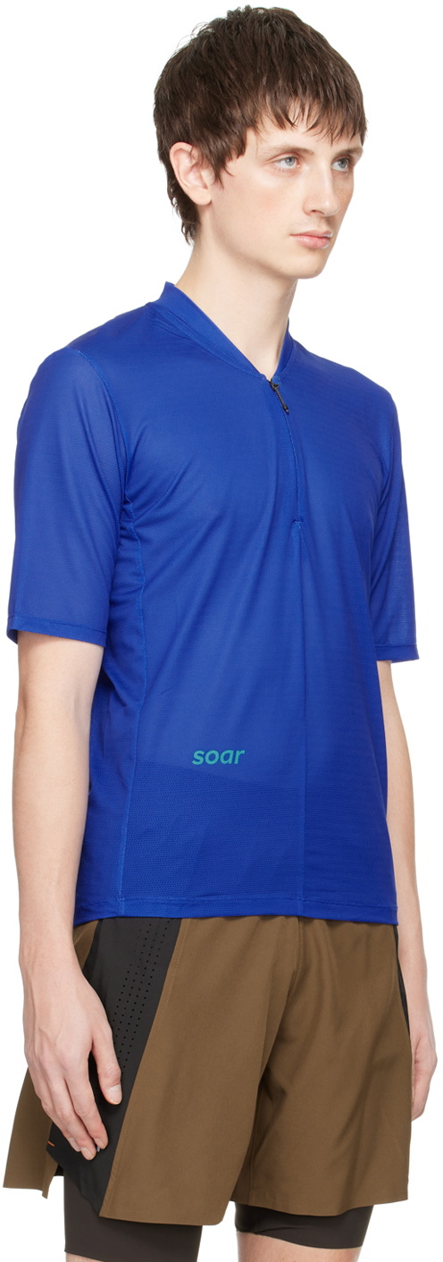 Soar Running Blue Hot Weather Zip T-Shirt Soar Running