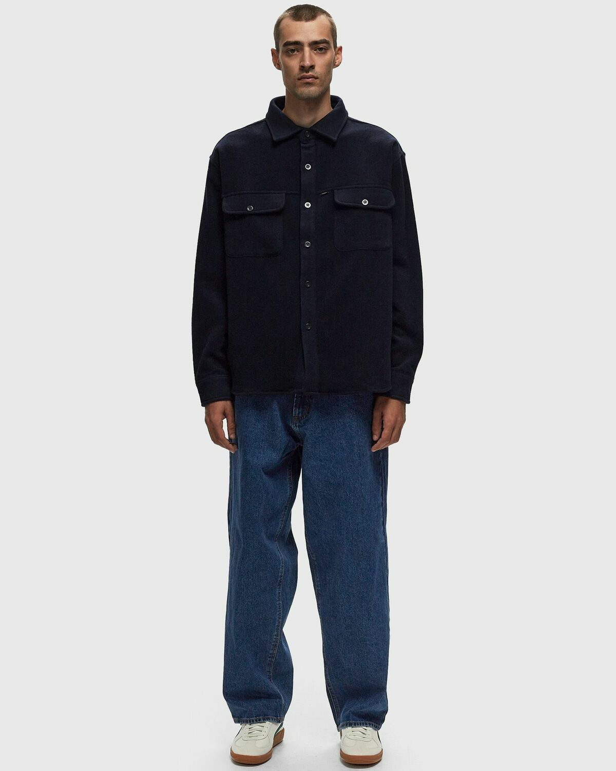 Edwin Jowen Overshirt Ls Blue Longsleeves/Overshirts Edwin