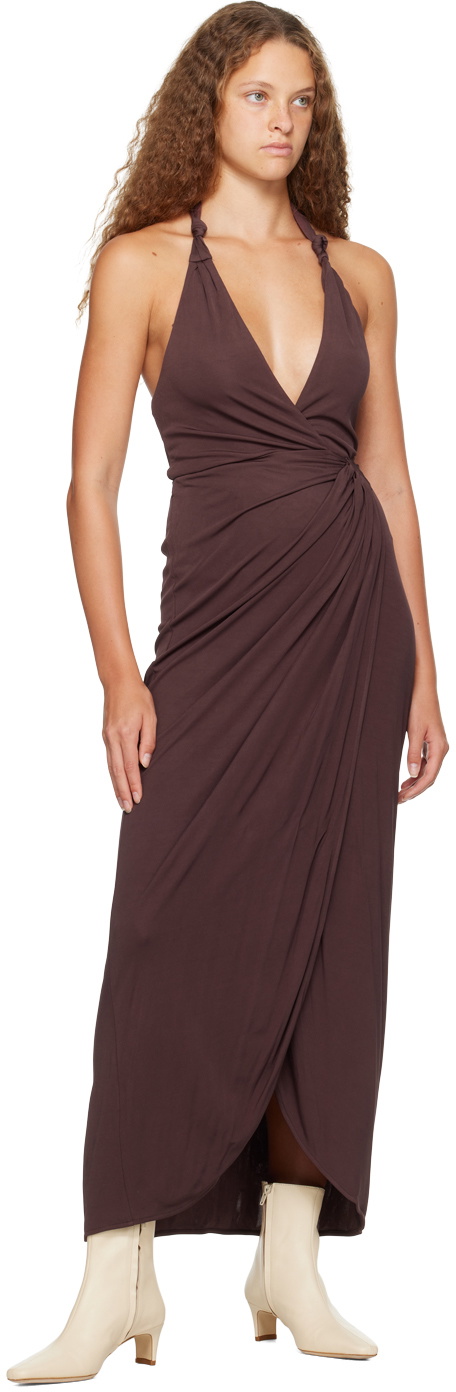 Staud Brown Reagan Maxi Dress Staud Staud Brown Reagan Maxi Dress Staud