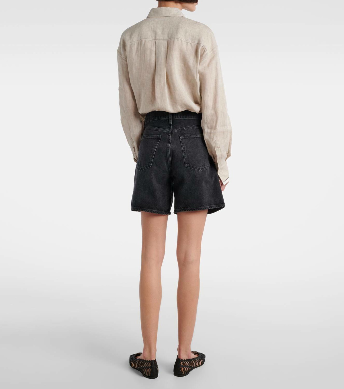 Agolde Dame high-rise denim shorts AGOLDE