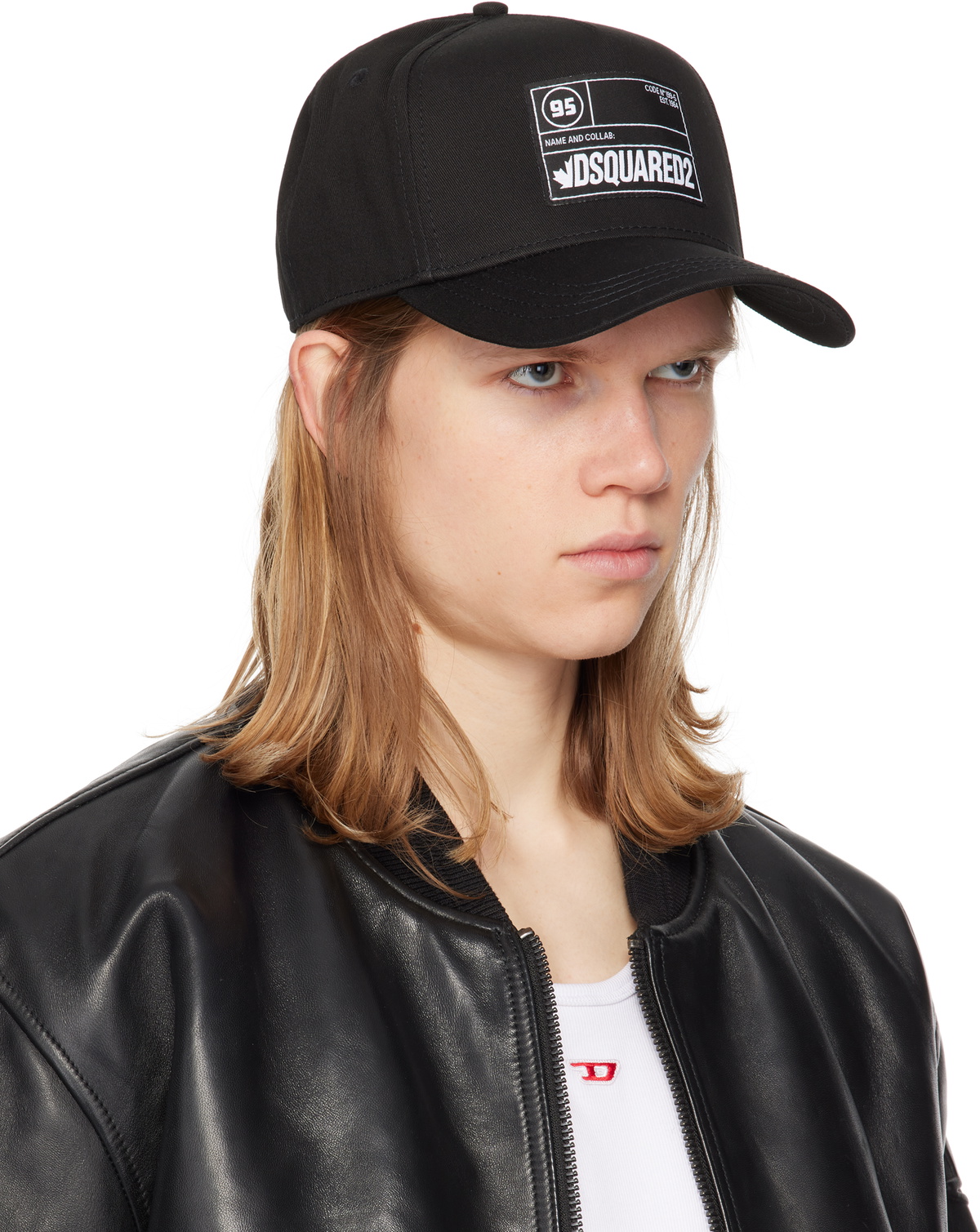 Dsquared2 Black Patch Cap Dsquared2