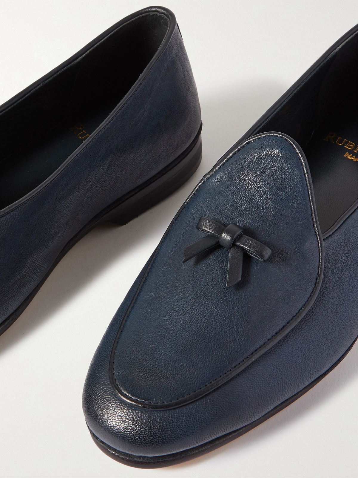 RUBINACCI - Marphy Leather Tasselled Loafers - Blue - EU 40 Rubinacci