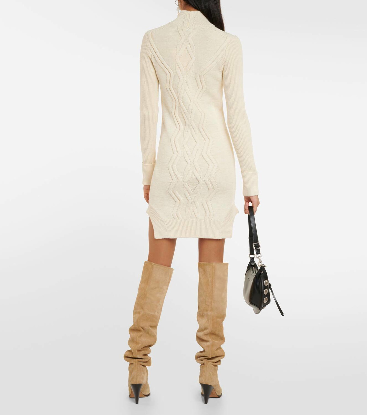 Isabel Marant Atina cable-knit wool-blend minidress Isabel Marant
