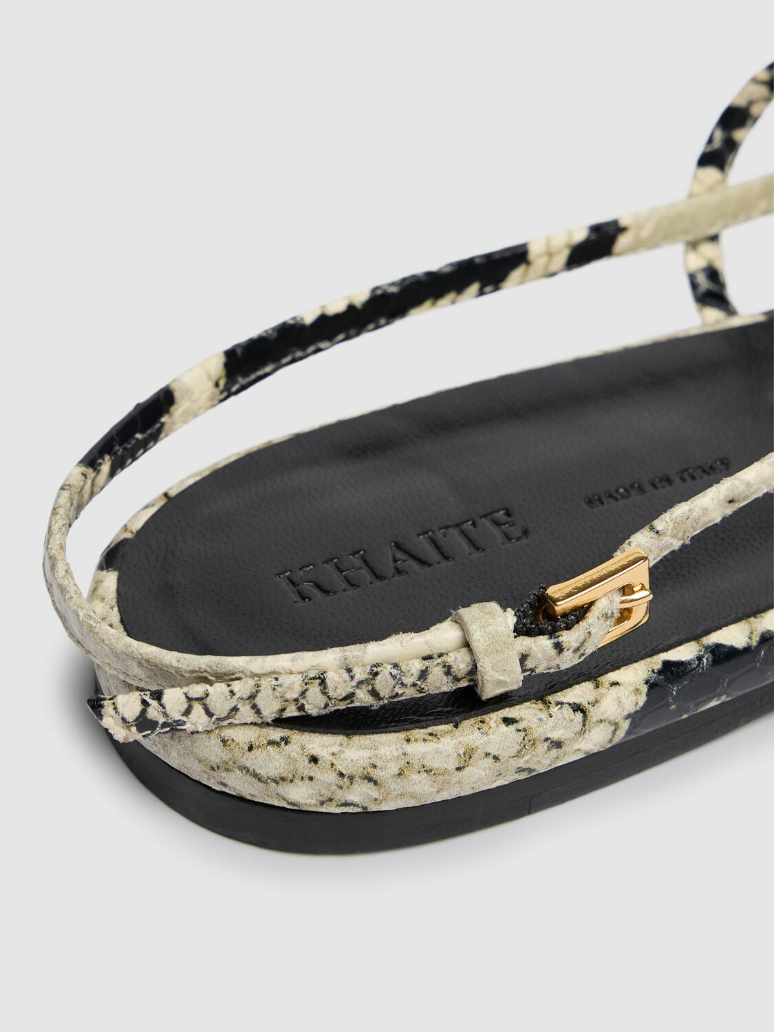 KHAITE Loop Python Print Flat Sandals Khaite