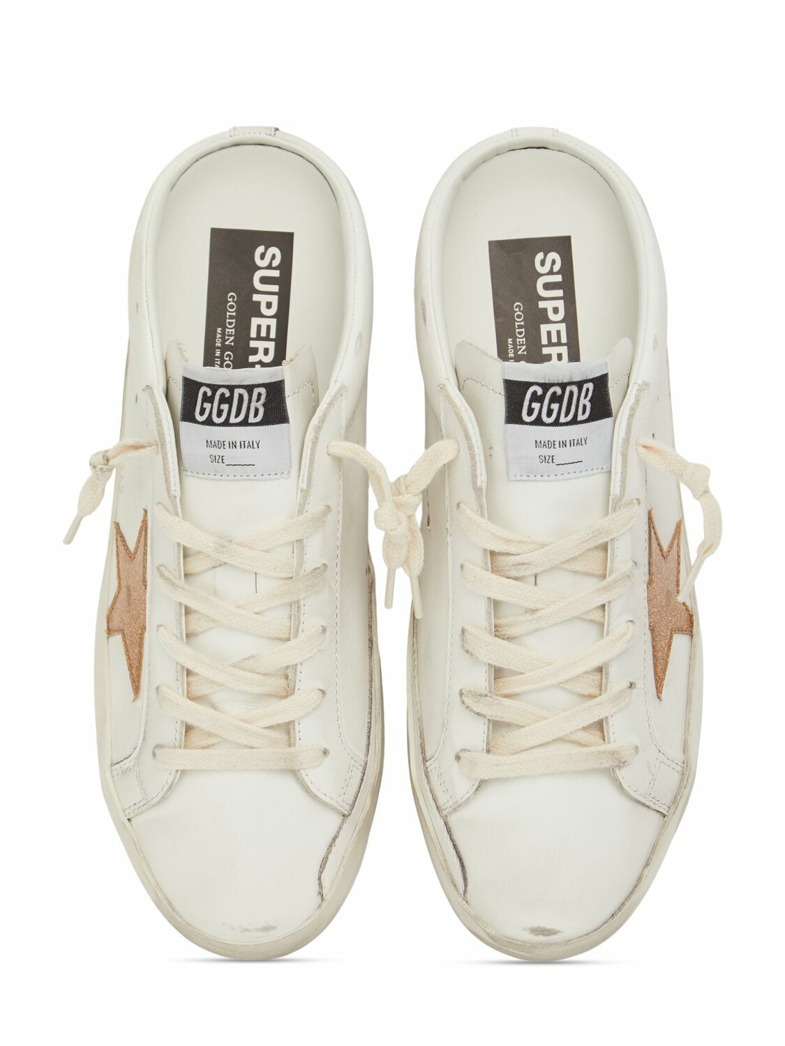 GOLDEN GOOSE 20mm Super-star Leather Mule Sneakers Golden Goose Deluxe ...