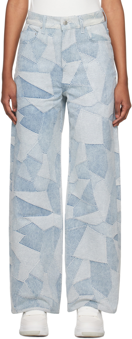 AMIRI Blue Patchwork Jeans Amiri