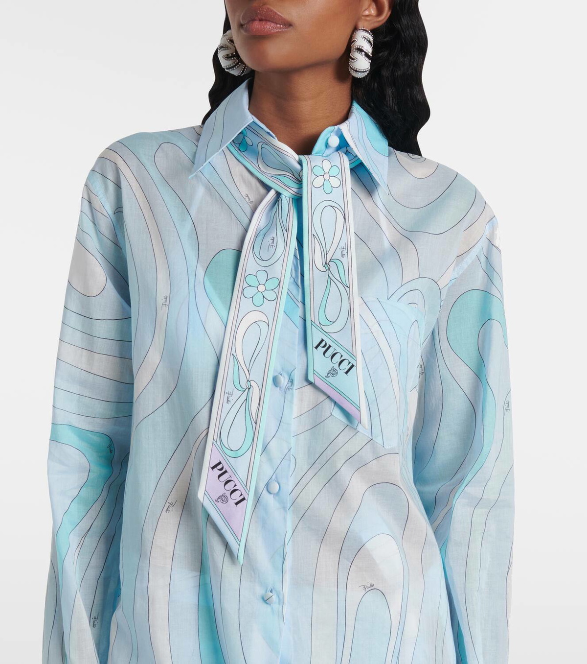 Pucci Marmo silk twill scarf Emilio Pucci