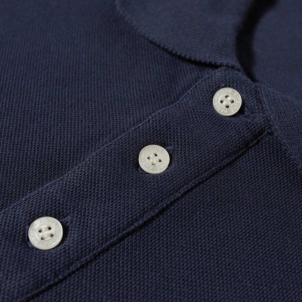 Maison Kitsuné Men's Tricolour Fox Polo Shirt in Navy Maison Kitsune