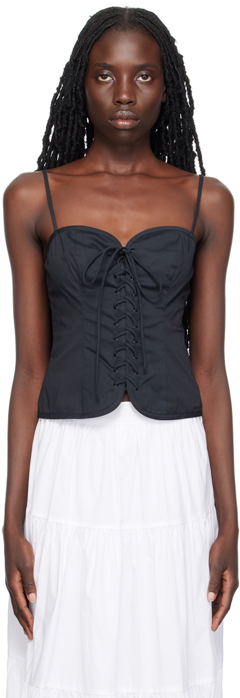 Staud Black Emery Tank Top Staud