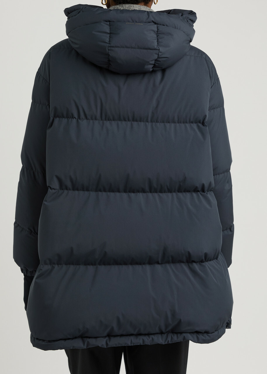 Herno Quilted Hooded Gore-tex Coat Navy Herno