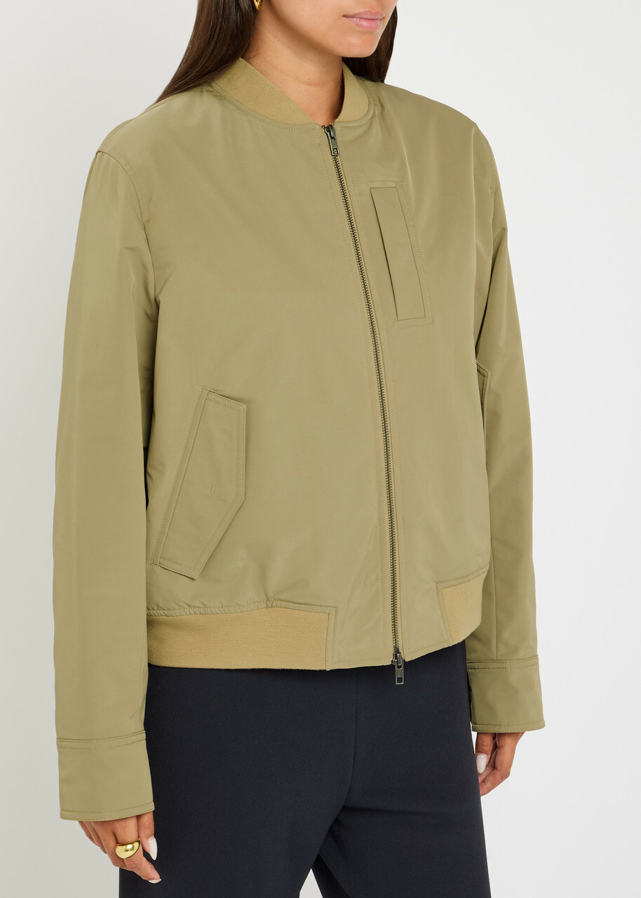 Vince Shell Bomber Jacket Beige Vince