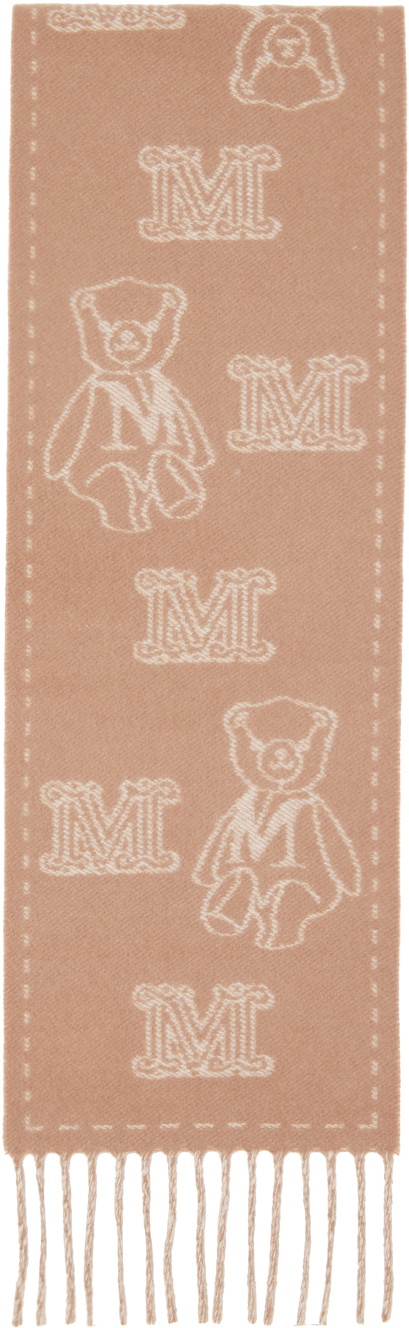 Max Mara Beige Jacquard Scarf Max Mara