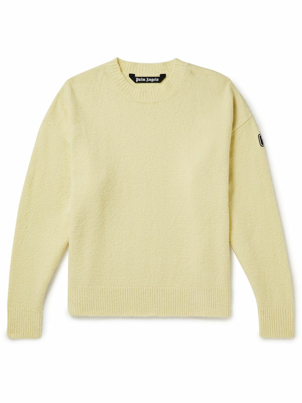 Palm Angels - Brushed Cotton-Blend Sweater - Yellow Palm Angels