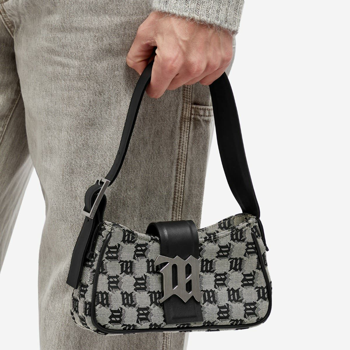 MISBHV Women's Jacquard Monogram Shoulder Bag in Mlc MISBHV