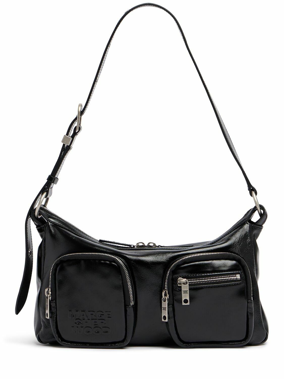 MARGE SHERWOOD Outpocket Hobo Leather Shoulder Bag Marge Sherwood