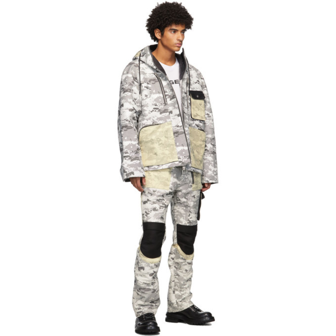 ADYAR SSENSE Exclusive Black and White Camo Shell Jacket ADYAR