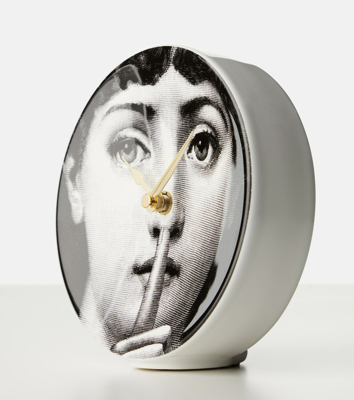 Fornasetti Silenzio ceramic table clock Fornasetti