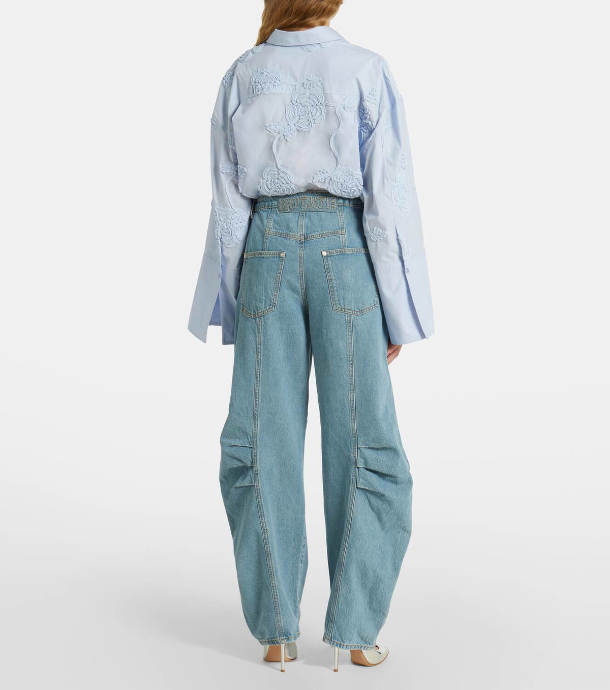 Rotate High-rise barrel-leg jeans ROTATE Birger Christensen