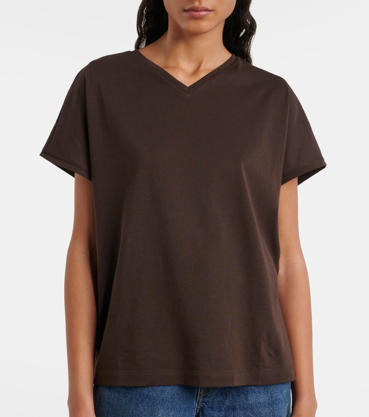 Khaite Devra cotton-blend jersey T-shirt Khaite