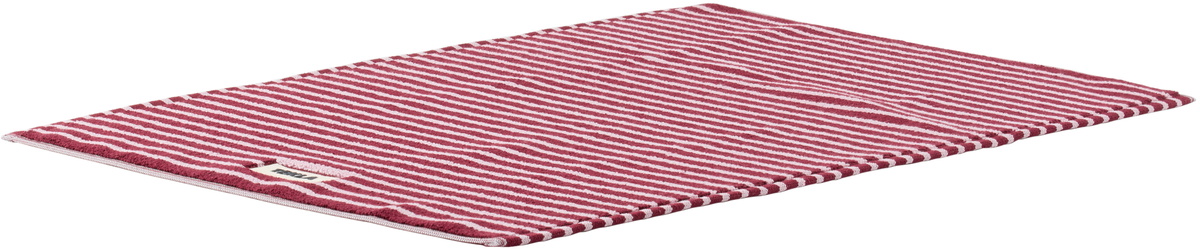 Tekla Burgundy & Pink Terry Bath Mat Tekla Fabrics