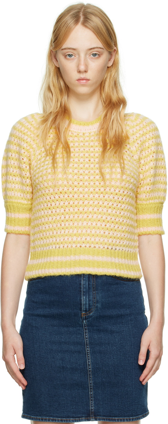 See by Chloé Yellow & Pink Striped Sweater See by Chloe