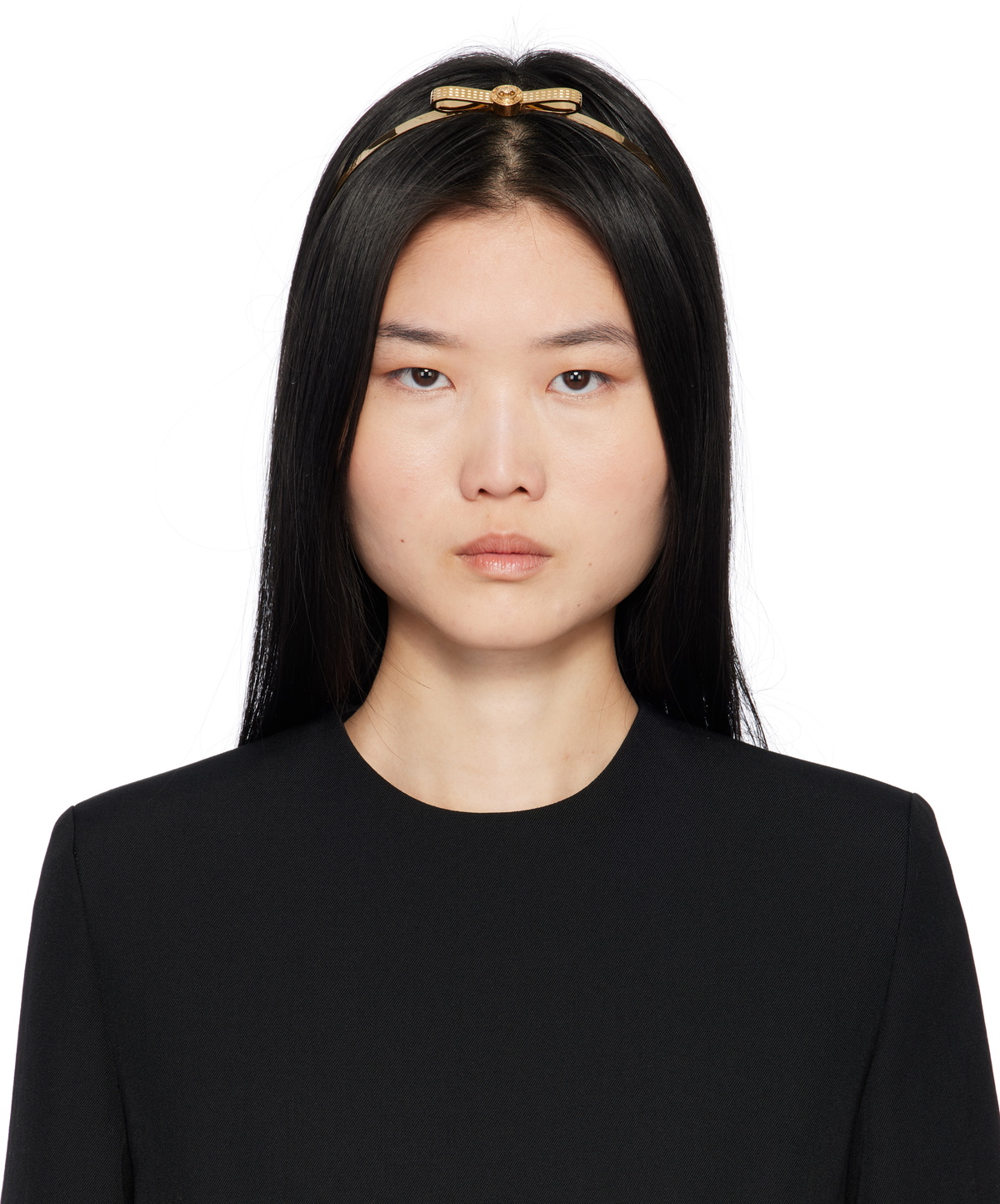 Versace Gold Metal Headband Versace