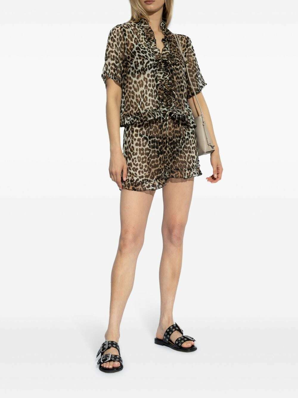 GANNI - Leopard Print Shorts GANNI