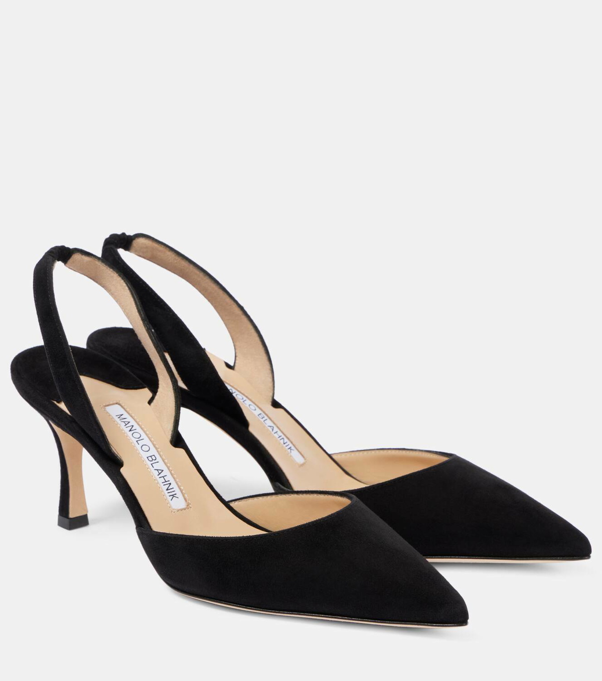 Manolo Blahnik Carolyne 70 suede slingback pumps Manolo Blahnik