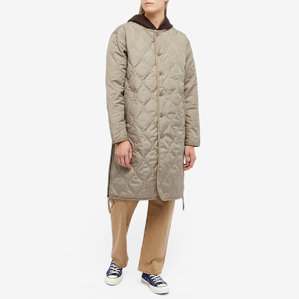 Taion Women's Crew Down Coat in Light Mocha Taion Extra