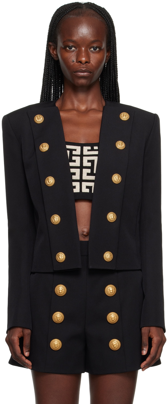 Balmain Black Open Jacket Balmain