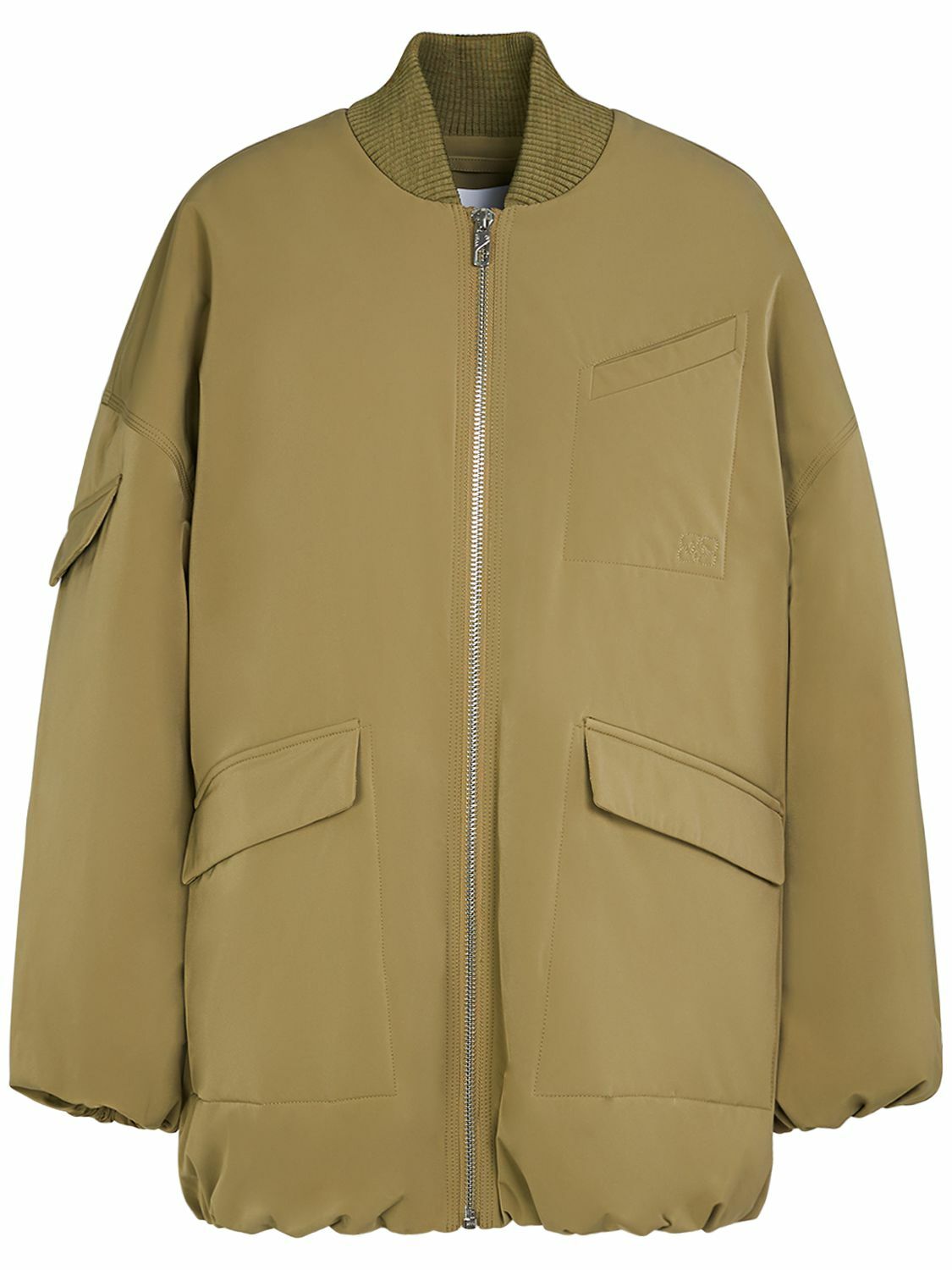 GANNI - Light Twill Oversized Bomber Jacket GANNI