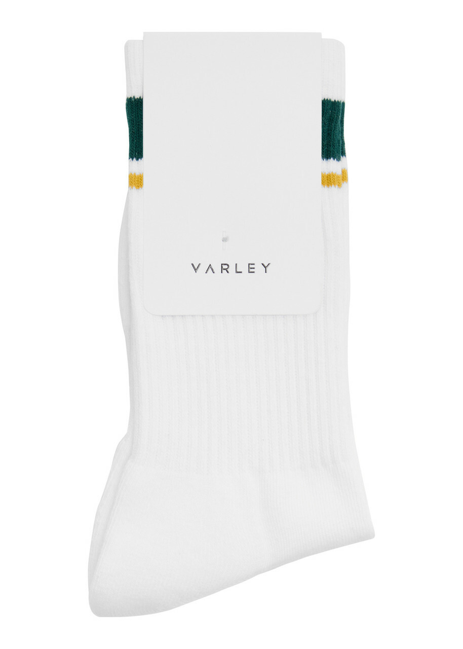 Varley Lamar Embroidered Jersey Socks White Varley