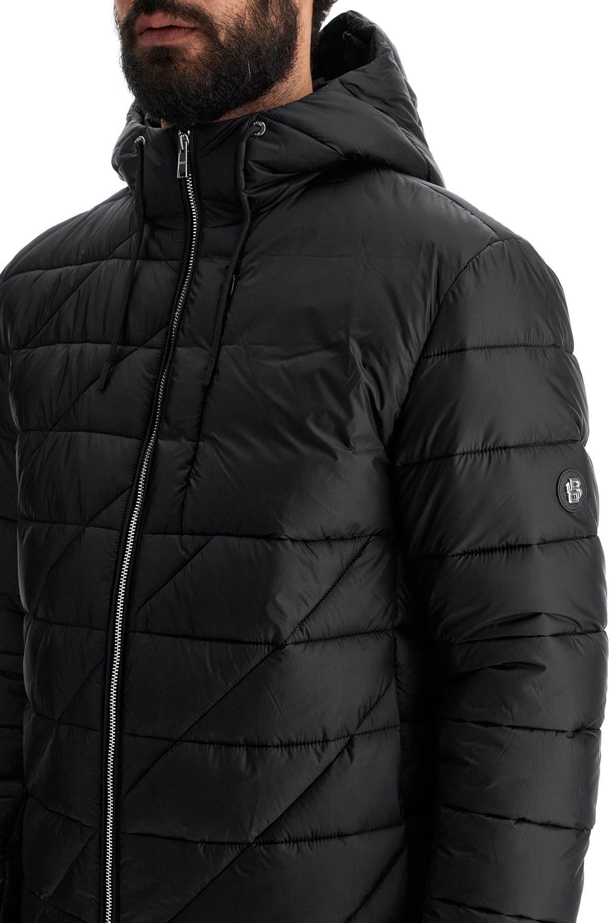 BOSS lightweight down jacket with hood Black BOSS
