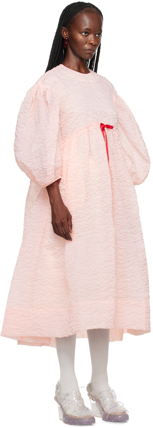Simone Rocha Pink Bow Midi Dress Simone Rocha