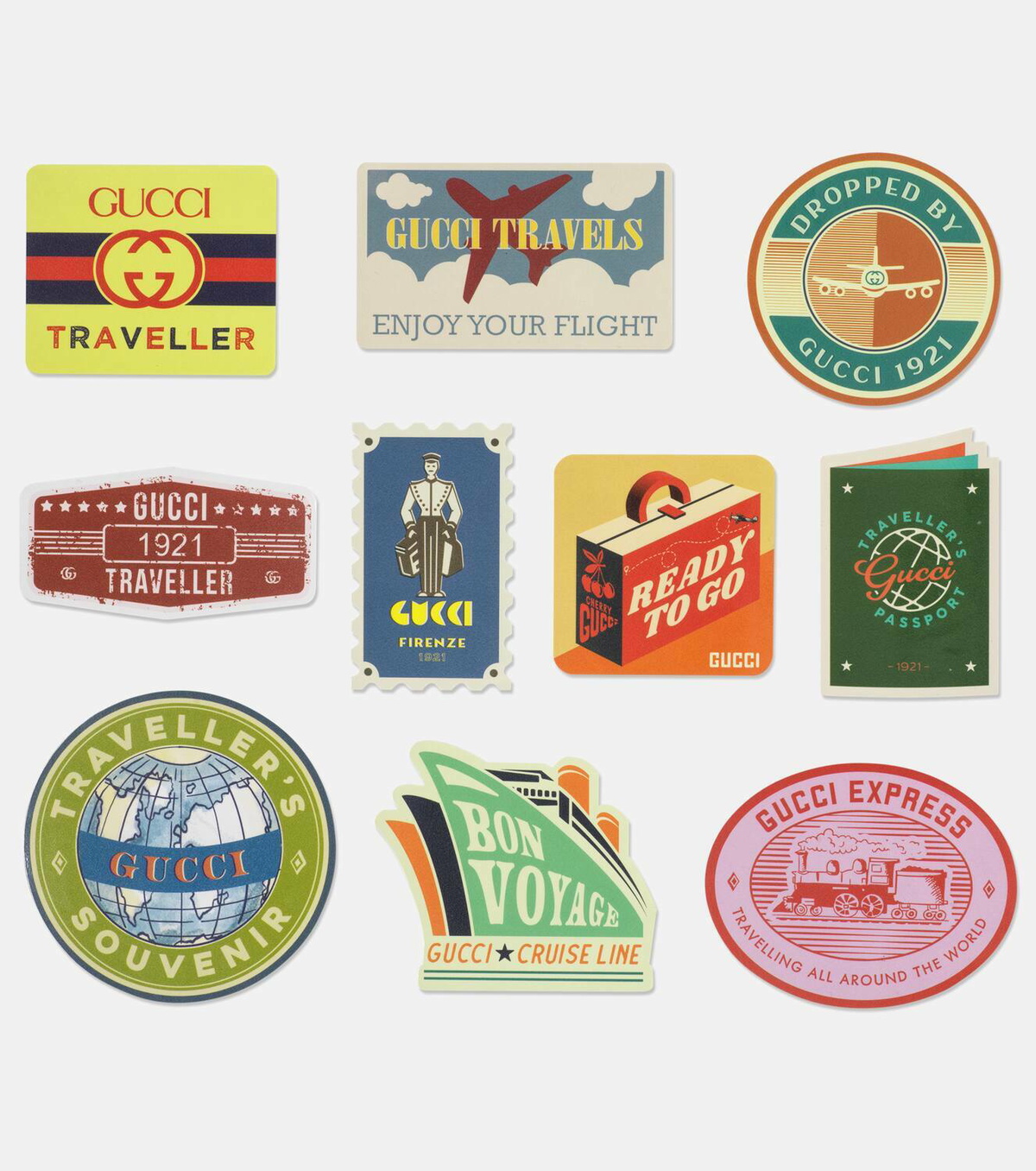 Gucci Gucci Traveller set of 10 luggage stickers Gucci