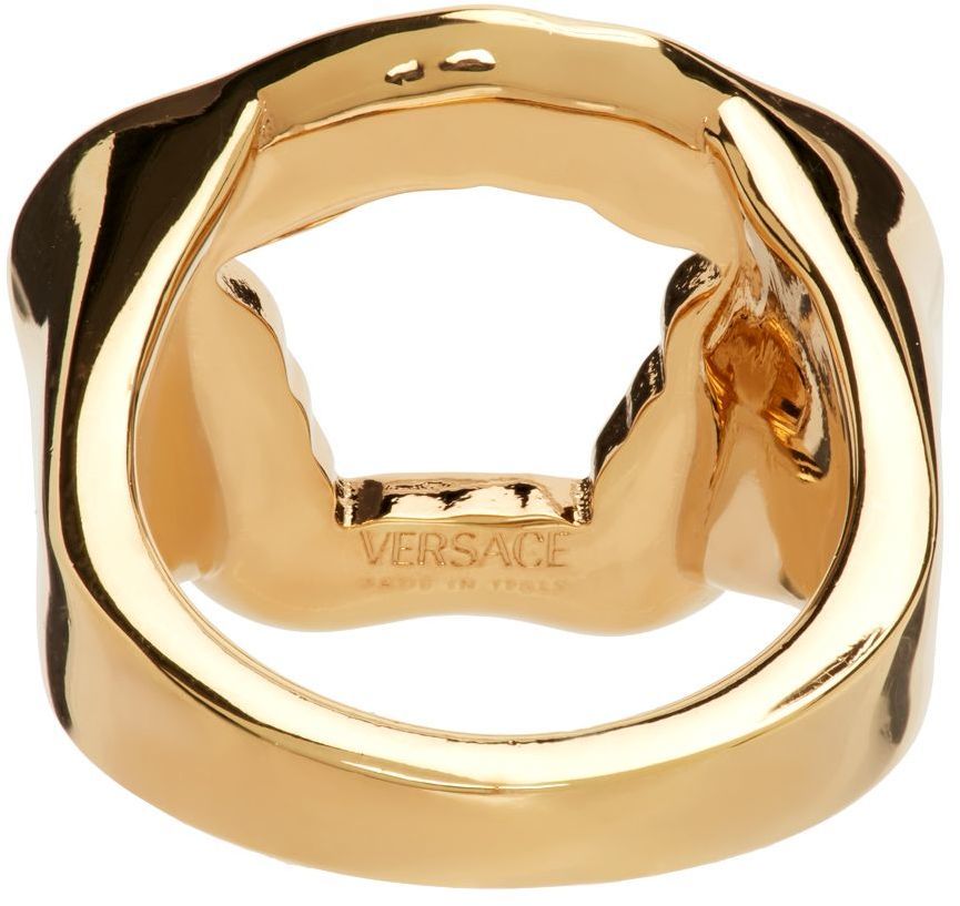 Versace Gold 'La Medusa' Curve Ring Versace