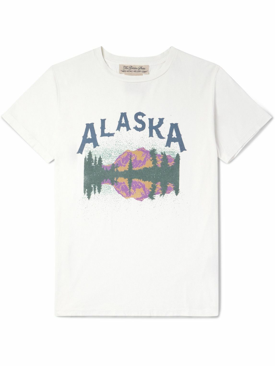 Remi Relief - Alaska Slim-Fit Printed Cotton-Jersey T-Shirt - White ...