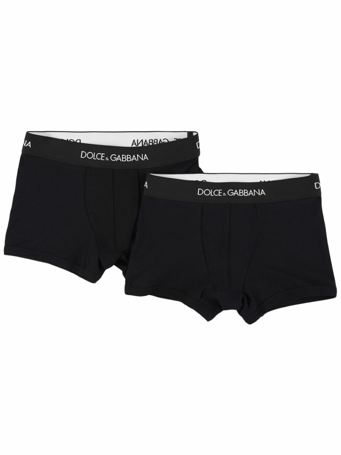 DOLCE & GABBANA Set Of 2 Logo Cotton Blend Boxer Briefs Dolce & Gabbana