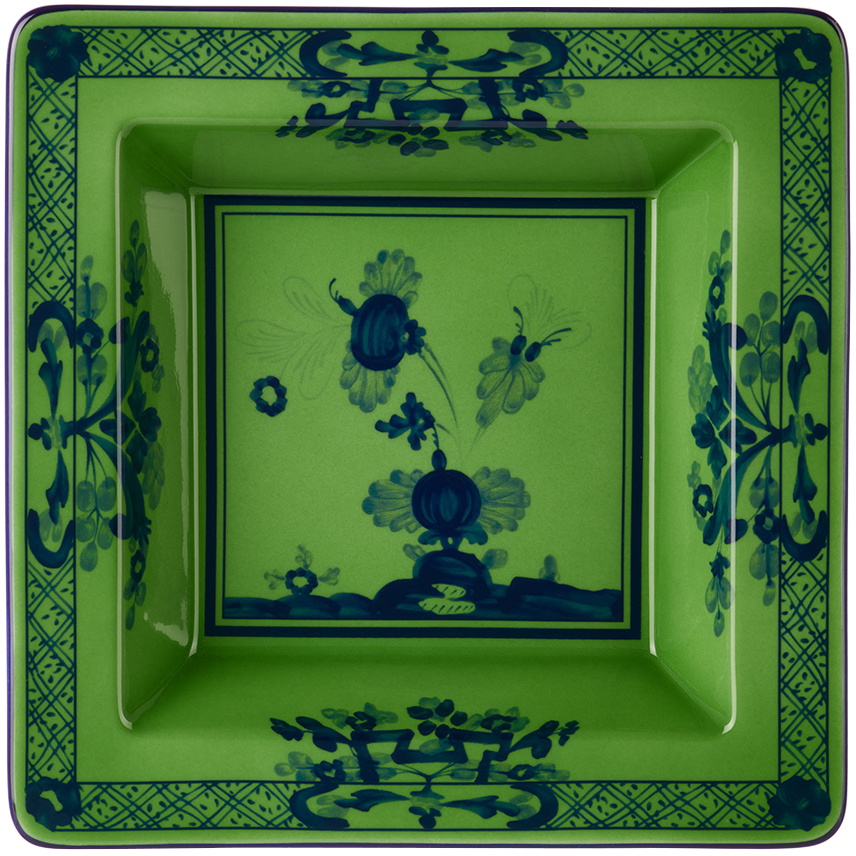 Ginori 1735 Green Oriente Italiano Square Change Tray Ginori 1735