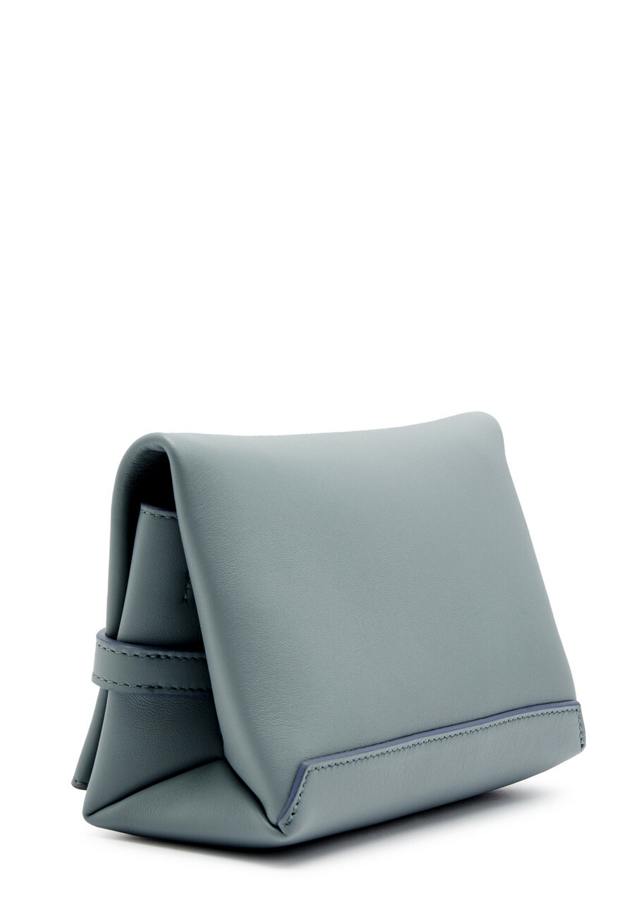 Victoria Beckham Chain Mini Leather Pouch - Blue - One Size Victoria ...