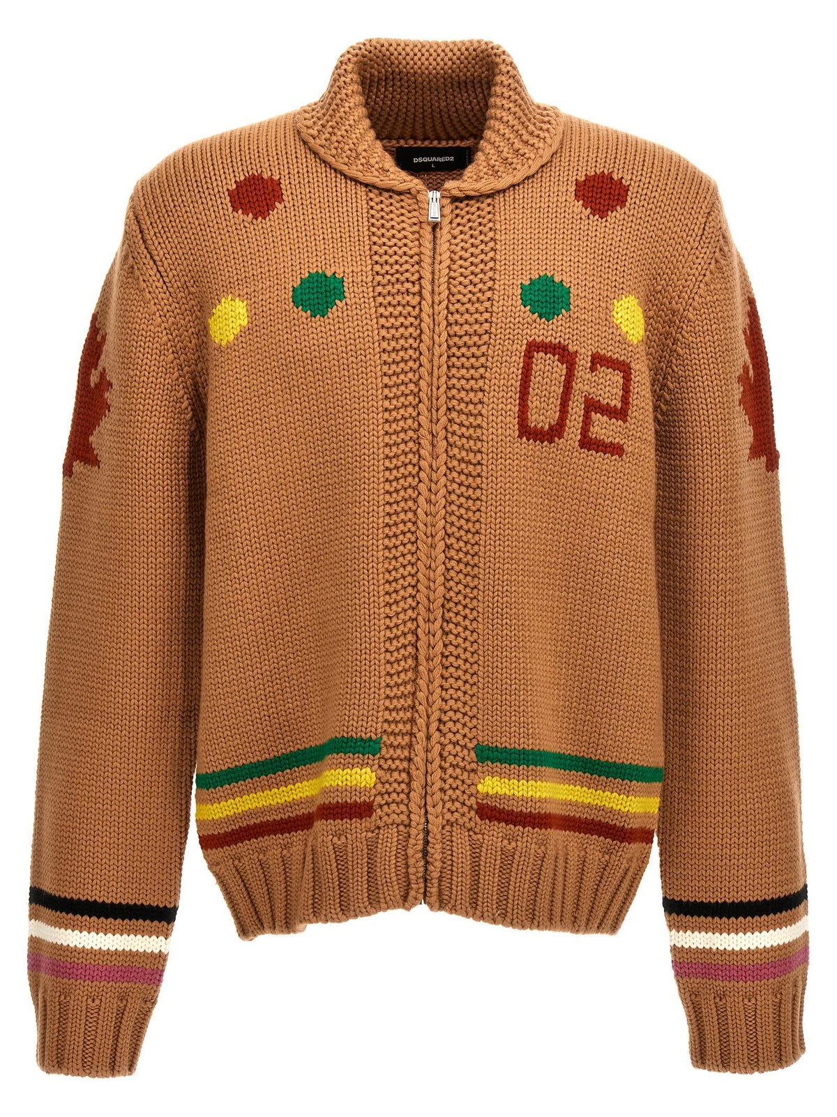 Dsquared2 Jacquard Wool Cardigan Dsquared2
