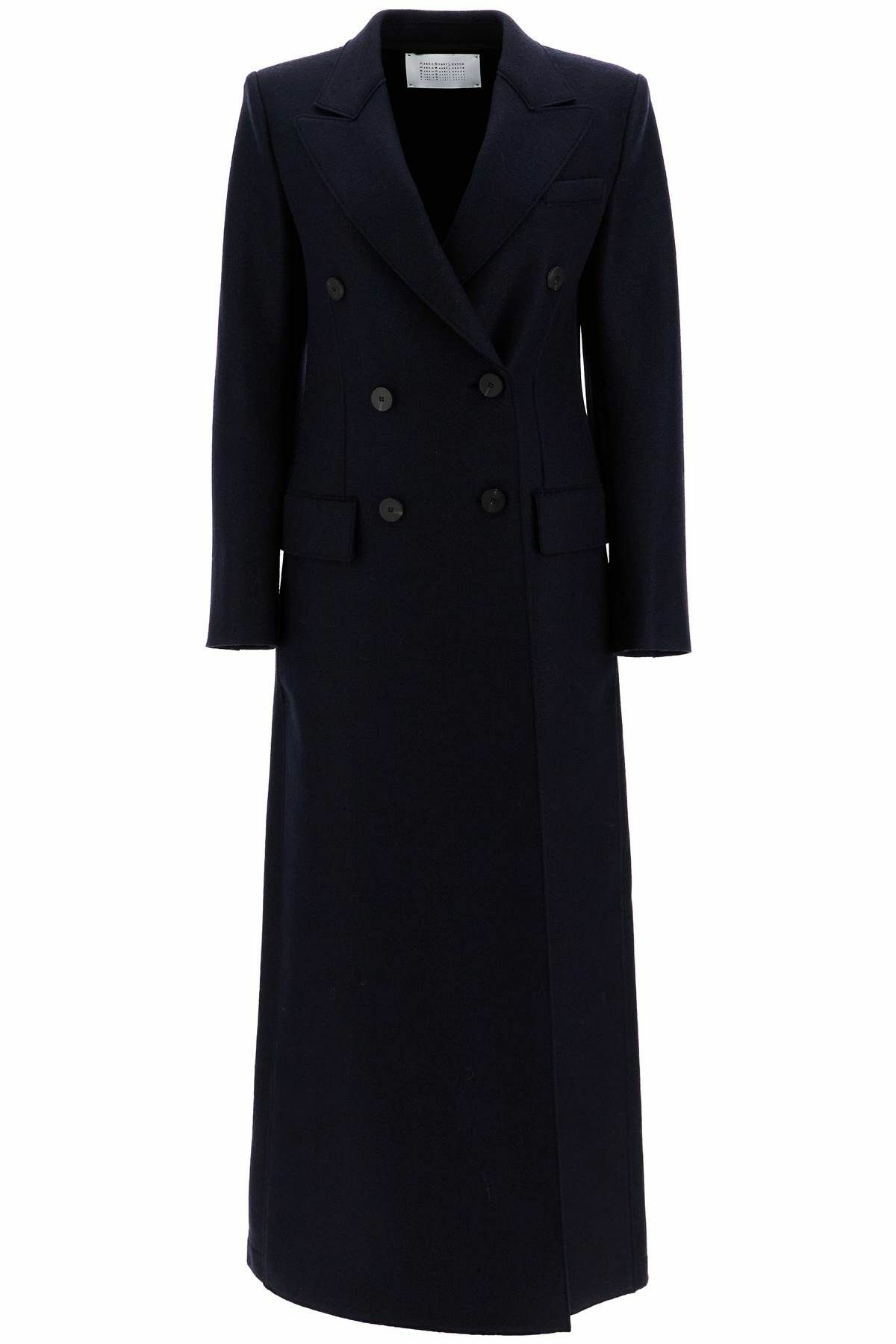 HARRIS WHARF LONDON double-breasted pressed wool coat Blue Harris Wharf ...